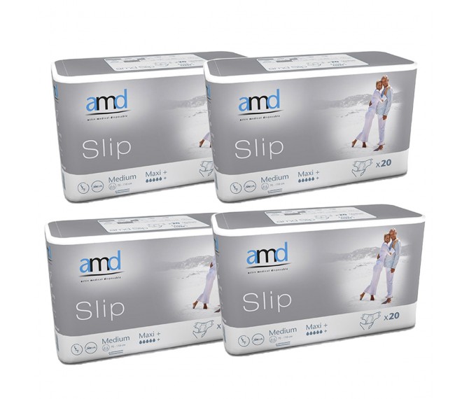 80uni. Fralda Amd Slip Maxi Plus Tam.M (4 x 20uni.)